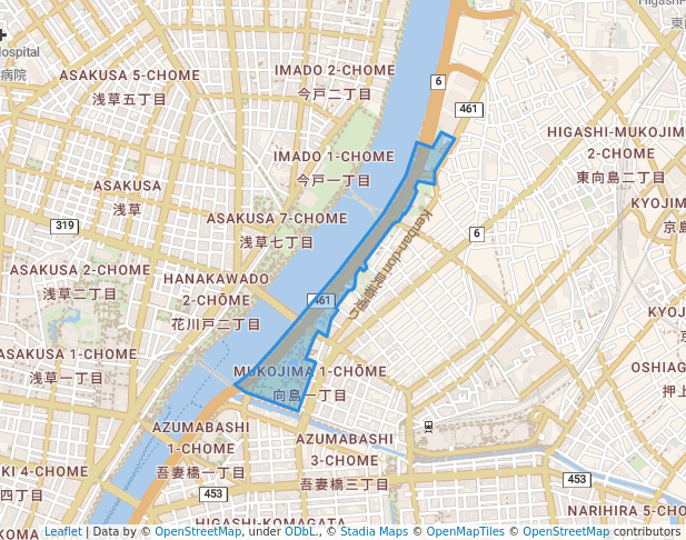 Sumida Park in Sumida City | Map and Routes