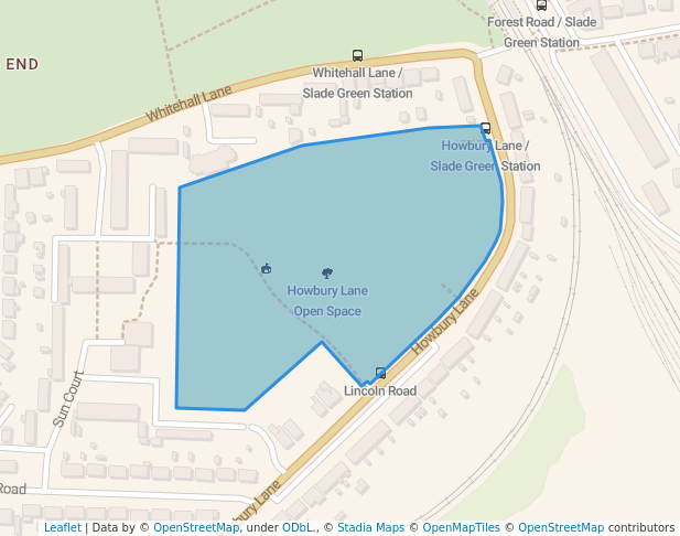 Howbury Lane Open Space in Erith | Map and Routes