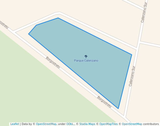 Parque Calenzano in Ojo de Agua | Map and Routes