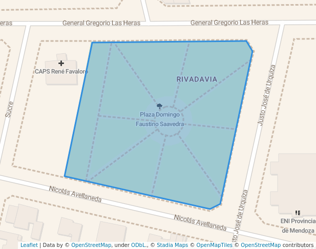 Plaza Domingo Faustino Saavedra in Rivadavia | Map and Routes