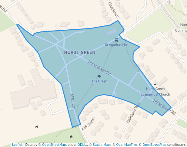The Green in Oxted | Map and Routes