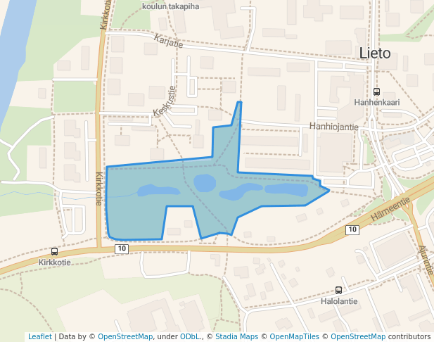 Hanhiojanpuisto in Lieto | Map and Routes