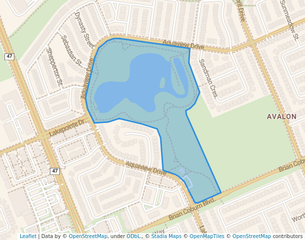 Aquaview Park in Ottawa | Map and Routes