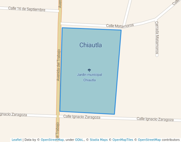 Jardin municipal Chiautla in Chiautla | Map and Routes