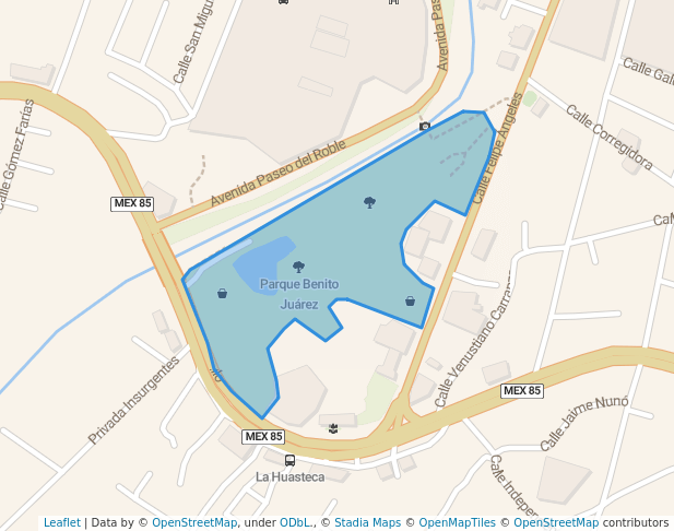 Parque Benito Juárez in Ixmiquilpan | Map and Routes