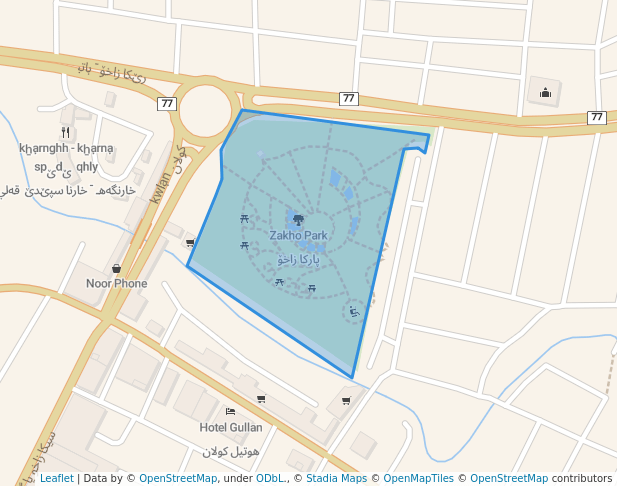 Zakho Park in Zakho | Map and Routes