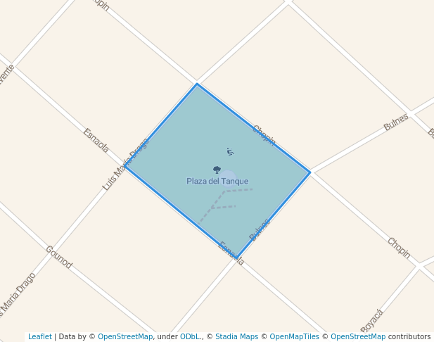 Plaza del Tanque in Merlo | Map and Routes