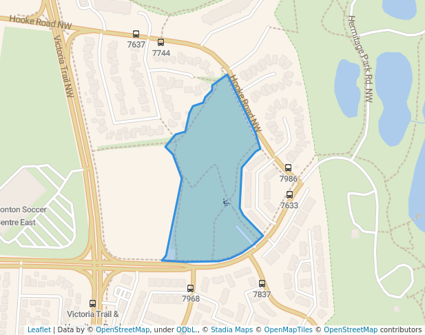 Canon Ridge Park in Edmonton | Map and Routes