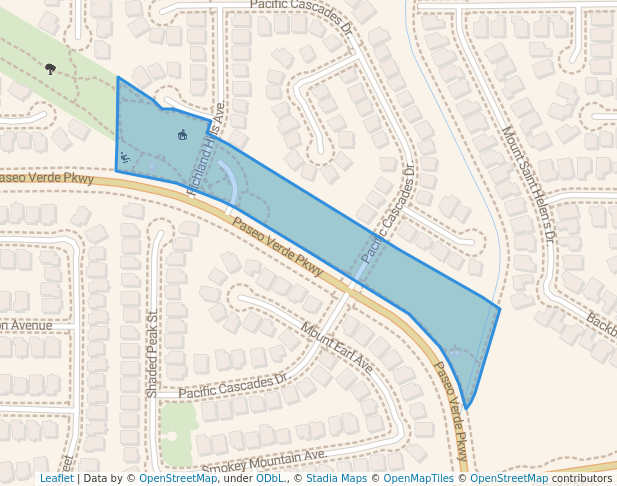 Paseo Verde Trailhead in Henderson | Map and Routes