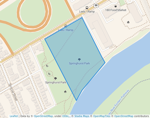 Springhurst Park in Ottawa | Map and Routes