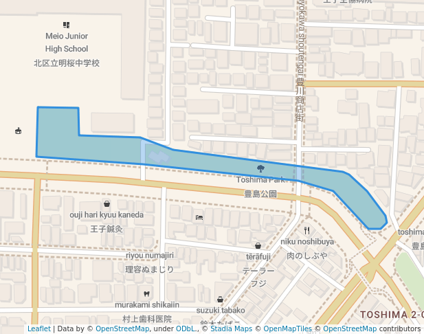 Toshima Park in Kita City | Map and Routes