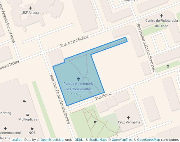 Parque em memória dos Combatentes do Ultramar in Quelfes | Map and Routes