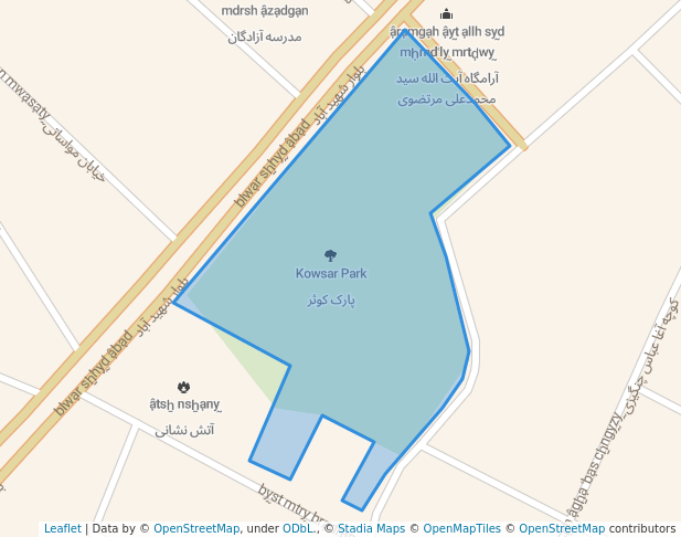 Kowsar Park in Behbahan | Map and Routes