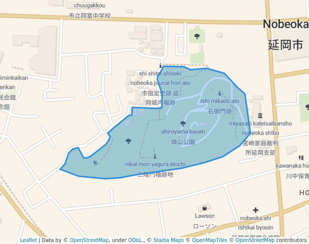 城山公園 in Nobeoka | Map and Routes