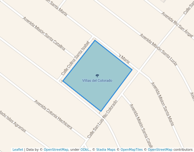 Villas del Colorado in Mexicali | Map and Routes