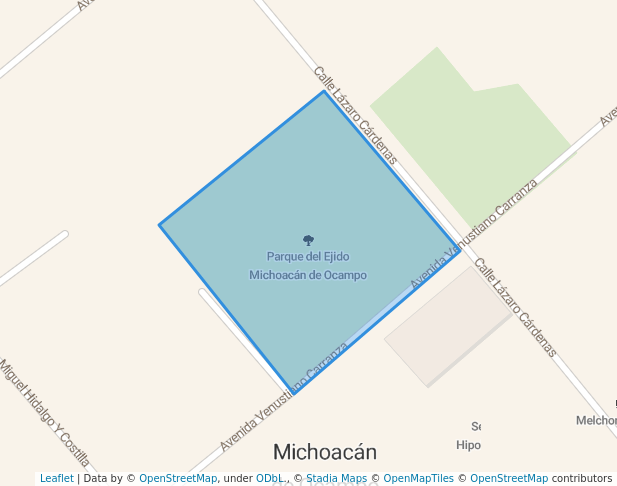 Parque del Ejido Michoacán de Ocampo in Michoacán de Ocampo | Map and ...