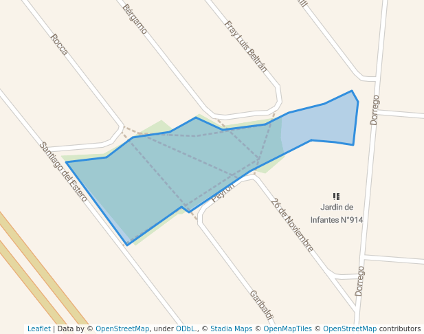Plaza de Barrio Dalmine in Campana | Map and Routes