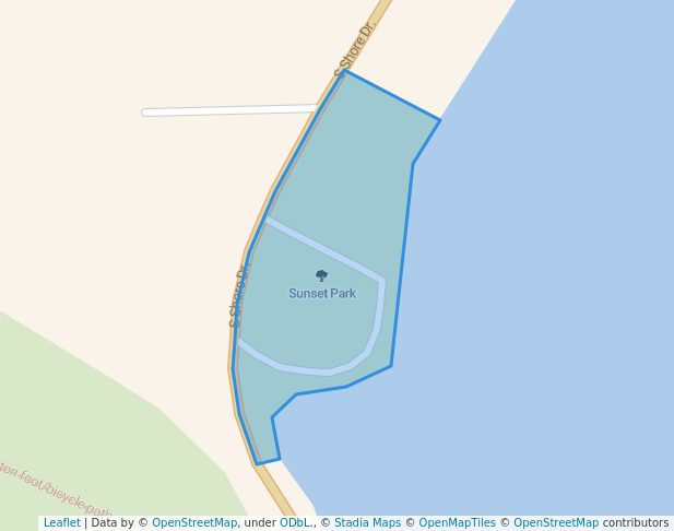 Sunset Park in Worthington | Map and Routes