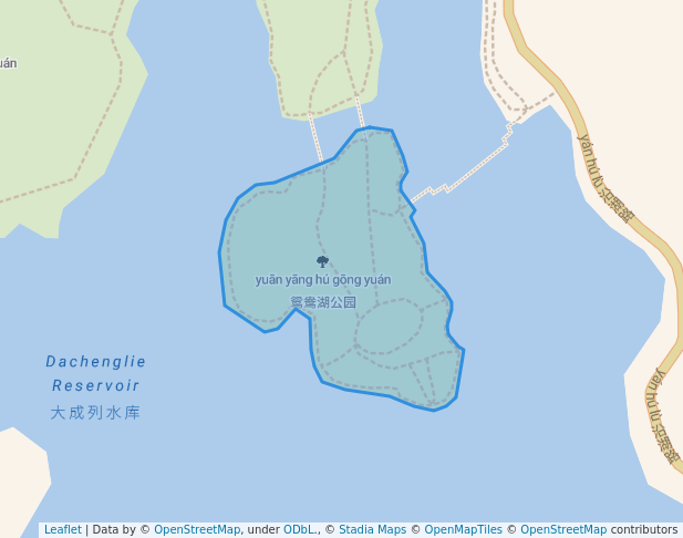 鸳鸯湖公园 in Yang Jiang Shi | Map and Routes