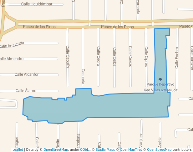 Parque Deportivo Geo.Villas Ixtapaluca in Ixtapaluca | Map and Routes