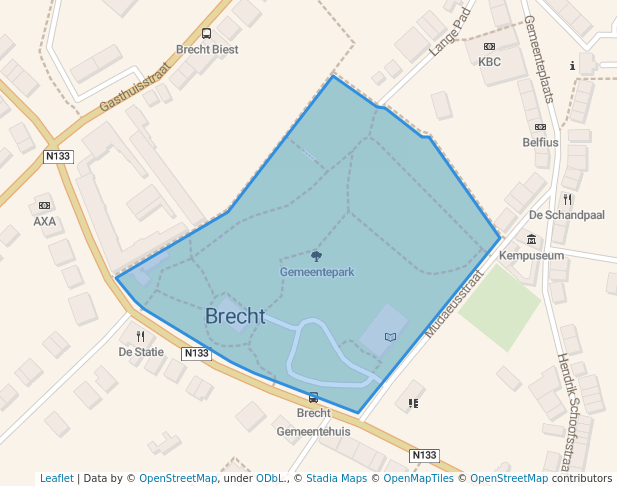 Gemeentepark in Brecht | Map and Routes