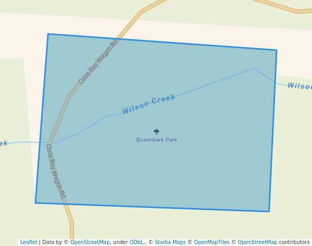 Busenbark Park in Camas Valley | Map and Routes