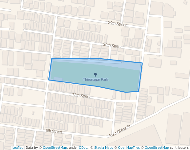 Thirunagar Park in Chennai | Map and Routes