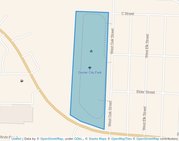 Dexter City Park in Dexter | Map and Routes