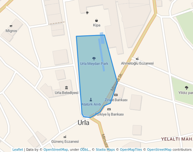 Urla Meydan Park in Urla | Map and Routes