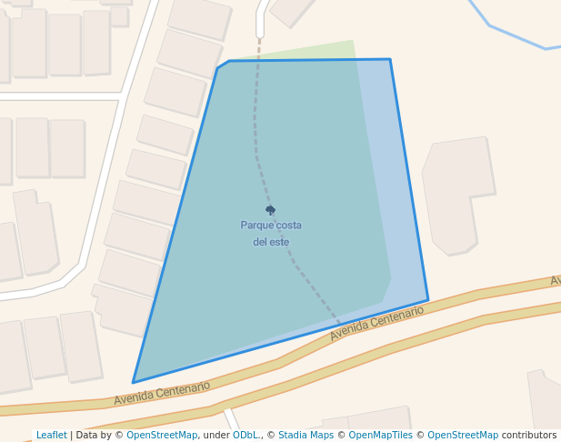 Parque costa del este in Panama City | Map and Routes