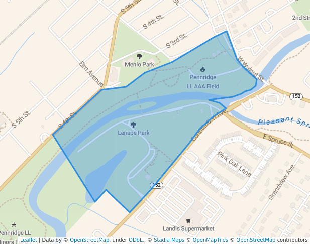 Lenape Park in Perkasie | Map and Routes