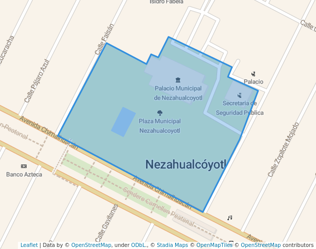 Plaza Municipal Nezahualcoyotl in Nezahualcóyotl | Map and Routes