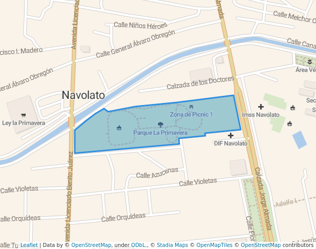 Parque La Primavera in Navolato | Map and Routes