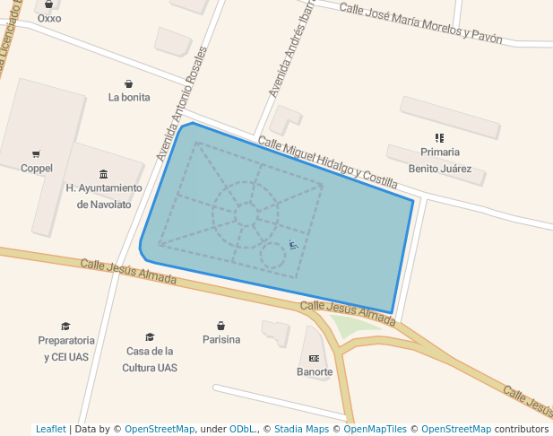 Plazuela Vicente Guerrero in Navolato | Map and Routes