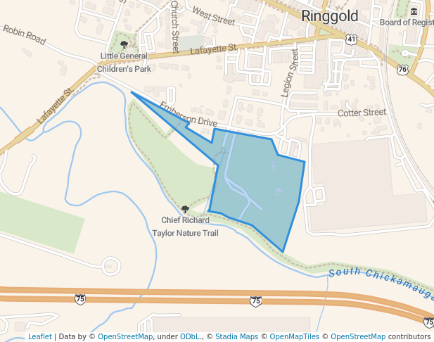 Ringgold Recreational Complex in Ringgold | Map and Routes
