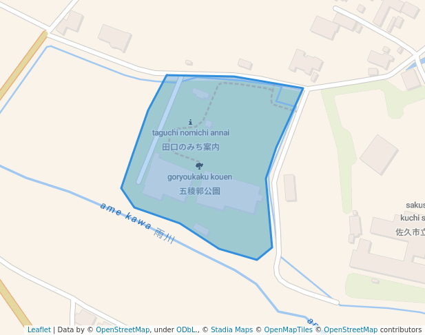 五稜郭公園 in Saku | Map and Routes