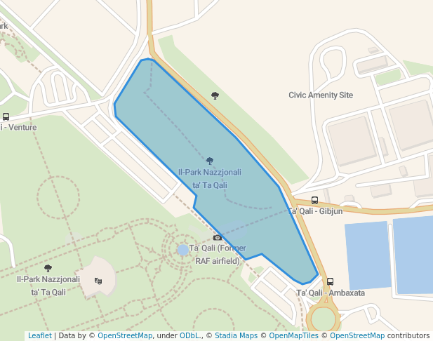 Il-Park Nazzjonali ta' Ta Qali in Attard | Map and Routes