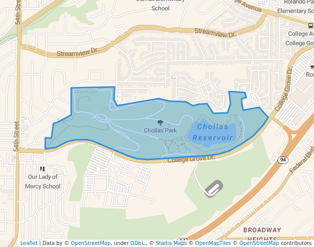 Chollas Park in San Diego | Map and Routes