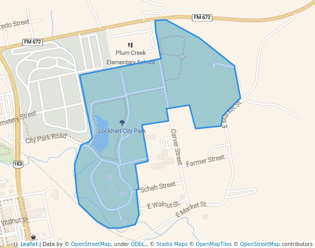 Lockhart City Park in Lockhart | Map and Routes