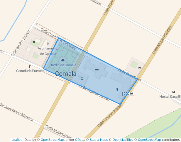 Jardín de Comala in Comala | Map and Routes