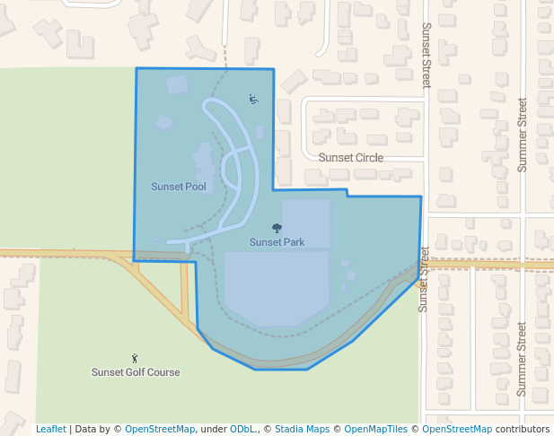 Sunset Park in Longmont | Map and Routes