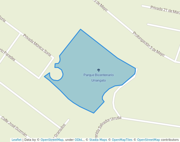 Parque Bicentenario Uriangato in Uriangato | Map and Routes