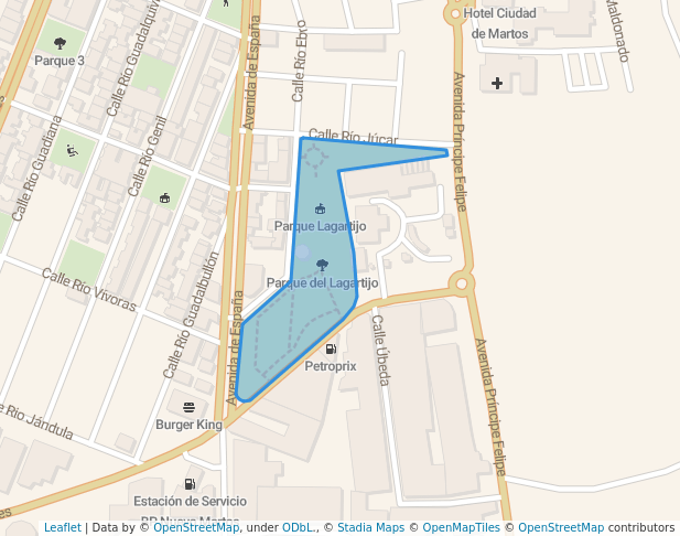 Parque del Lagartijo in Martos | Map and Routes