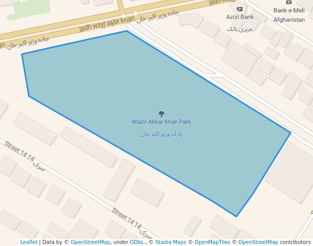 Wazir Akbar Khan Park in Kabol | Map and Routes