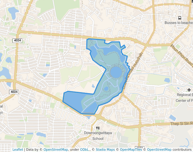 Suan Luang King Rama IX Park in Wichit | Map and Routes