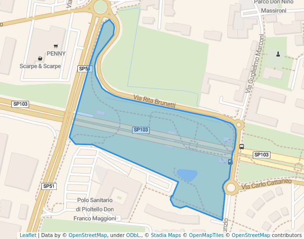 Parco bambini e bambine di Chernobyl in Pioltello | Map and Routes