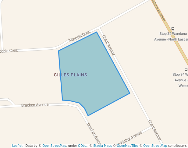 Wandana Reserve in Gilles Plains | Map and Routes