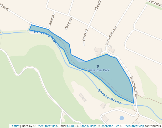 Eerste River Park in Stellenbosch | Map and Routes