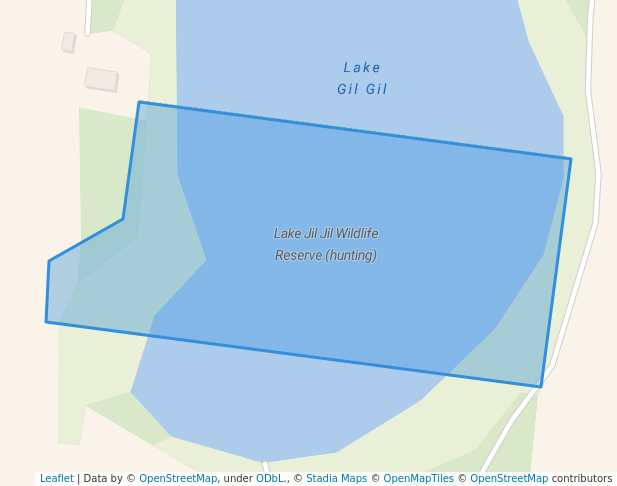 Lake Jil Jil Wildlife Reserve (hunting) in Gil Gil | Map and Routes