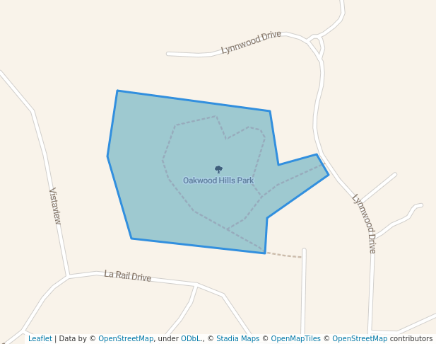Oakwood Hills Park in Columbia | Map and Routes